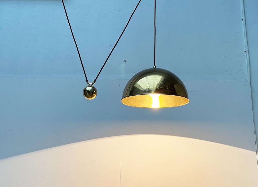 Vintage German Postmodern Brass Model Duos Counterweight Pendant Light ...