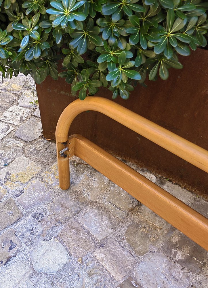 Head and Footboard with Cane Inserts, 1980s, Set of 4 for sale at Pamono