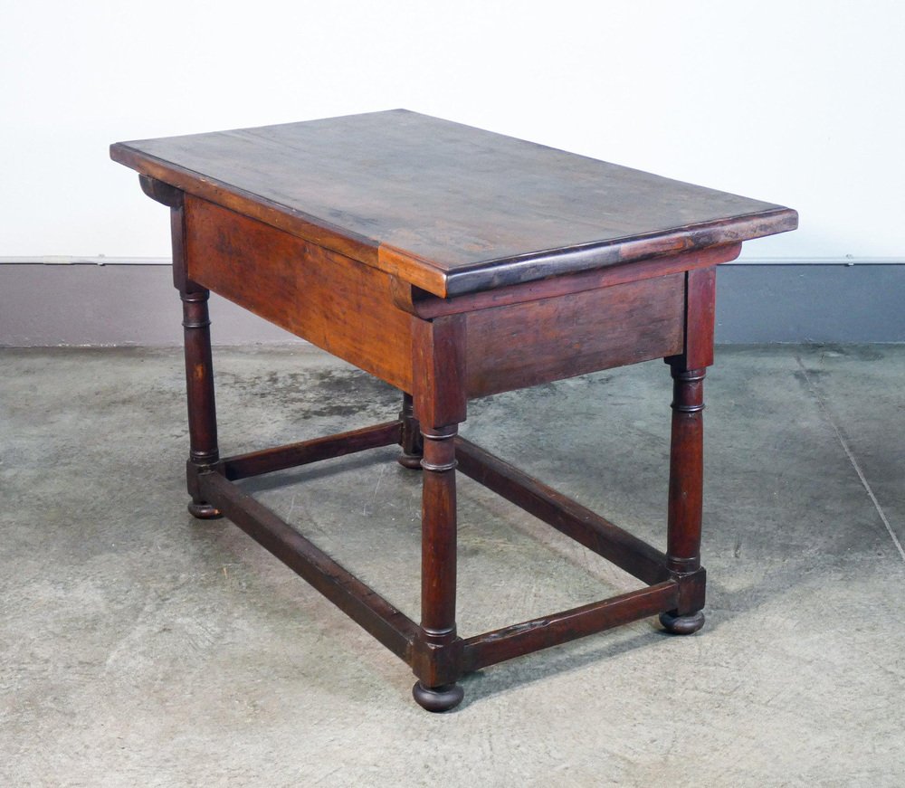 Writing Table with Two Drawers in Walnut, 1800s for sale at Pamono