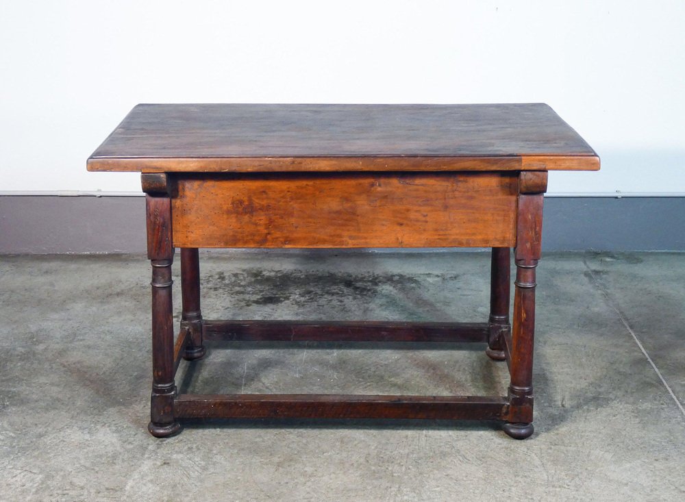 Writing Table with Two Drawers in Walnut, 1800s for sale at Pamono