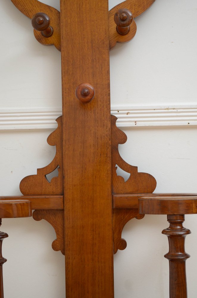 Victorian Oak Hall Coat Stand, 1880 for sale at Pamono