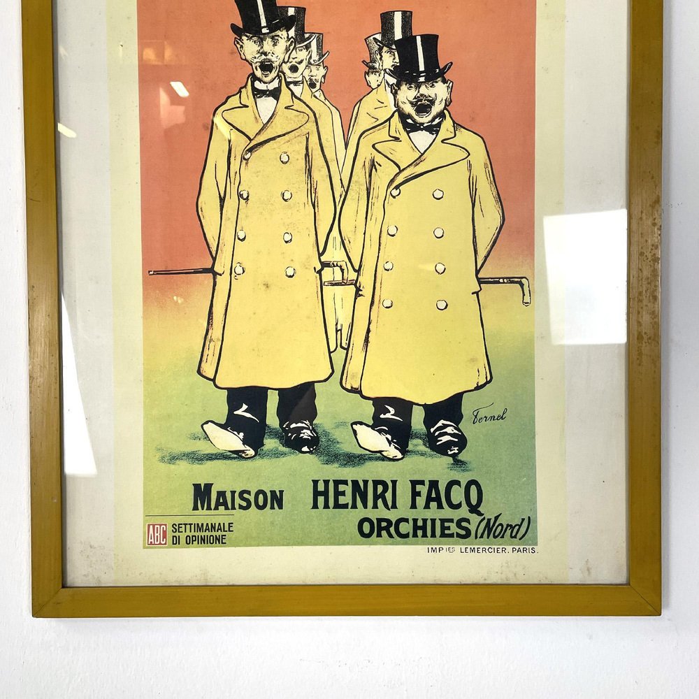 Mid-Century Modern Italian Offset Print of a Flyer by Fernand Fernel ...