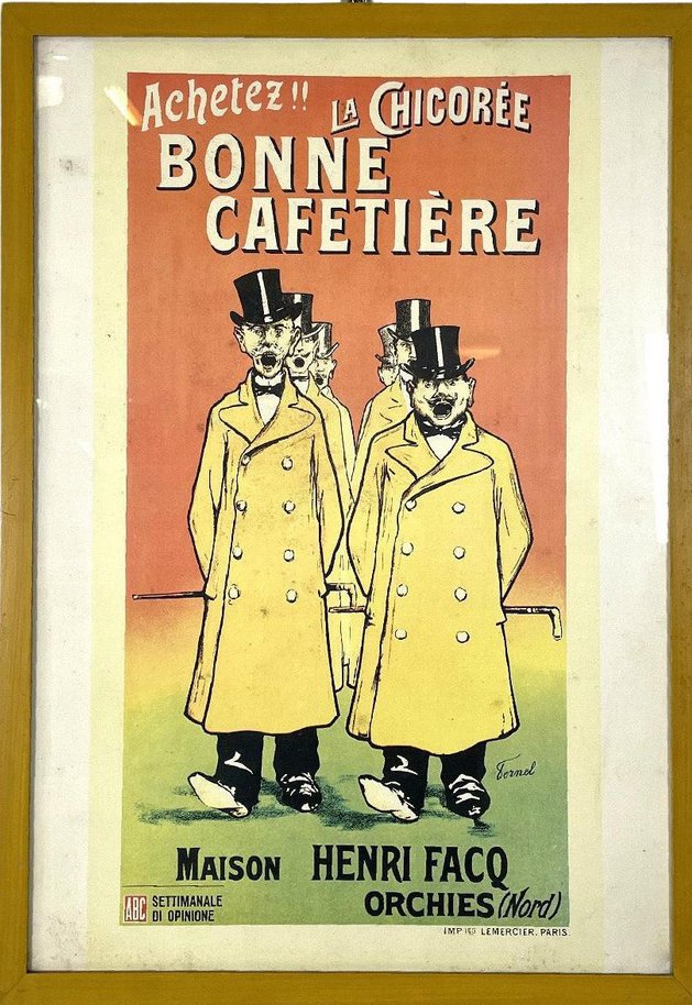 Mid-Century Modern Italian Offset Print of a Flyer by Fernand Fernel ...