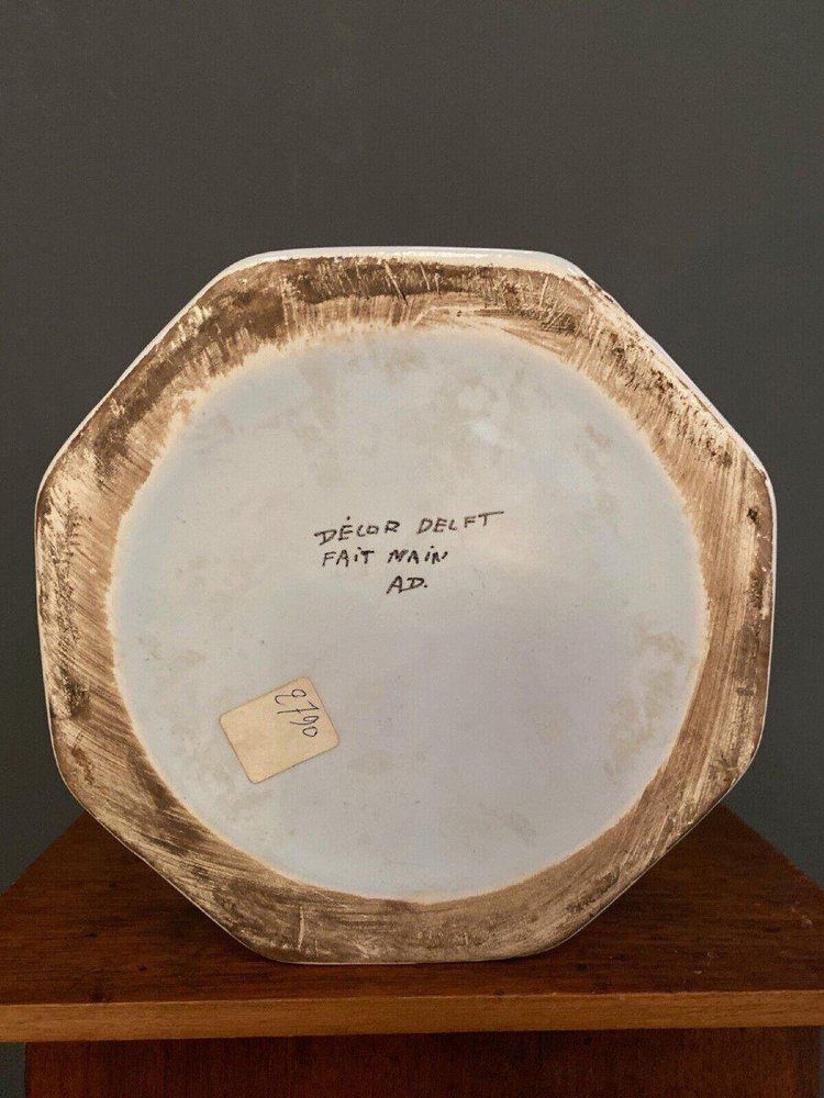 Chinese Delft Decor Fô dog Vase, Mid-20th Century for sale at Pamono