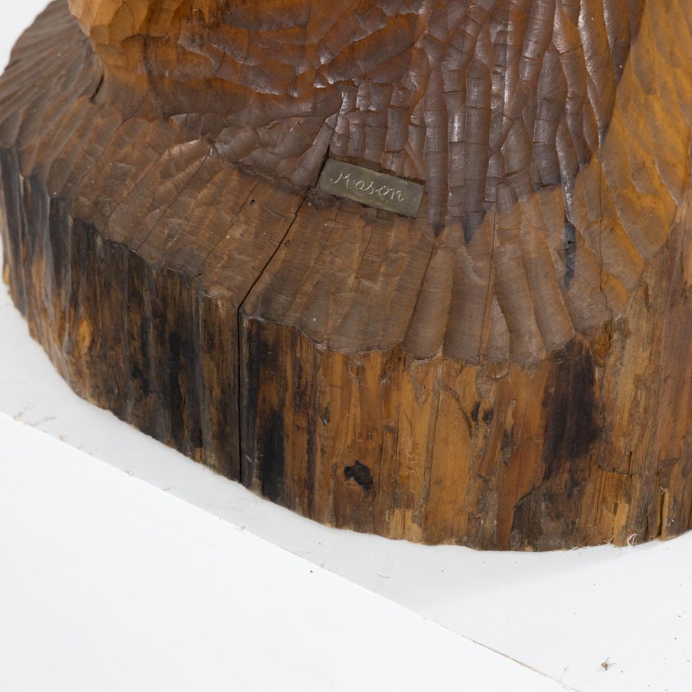 Giovanni Mason, Figurative Sculpture, 1970s, Oak for sale at Pamono