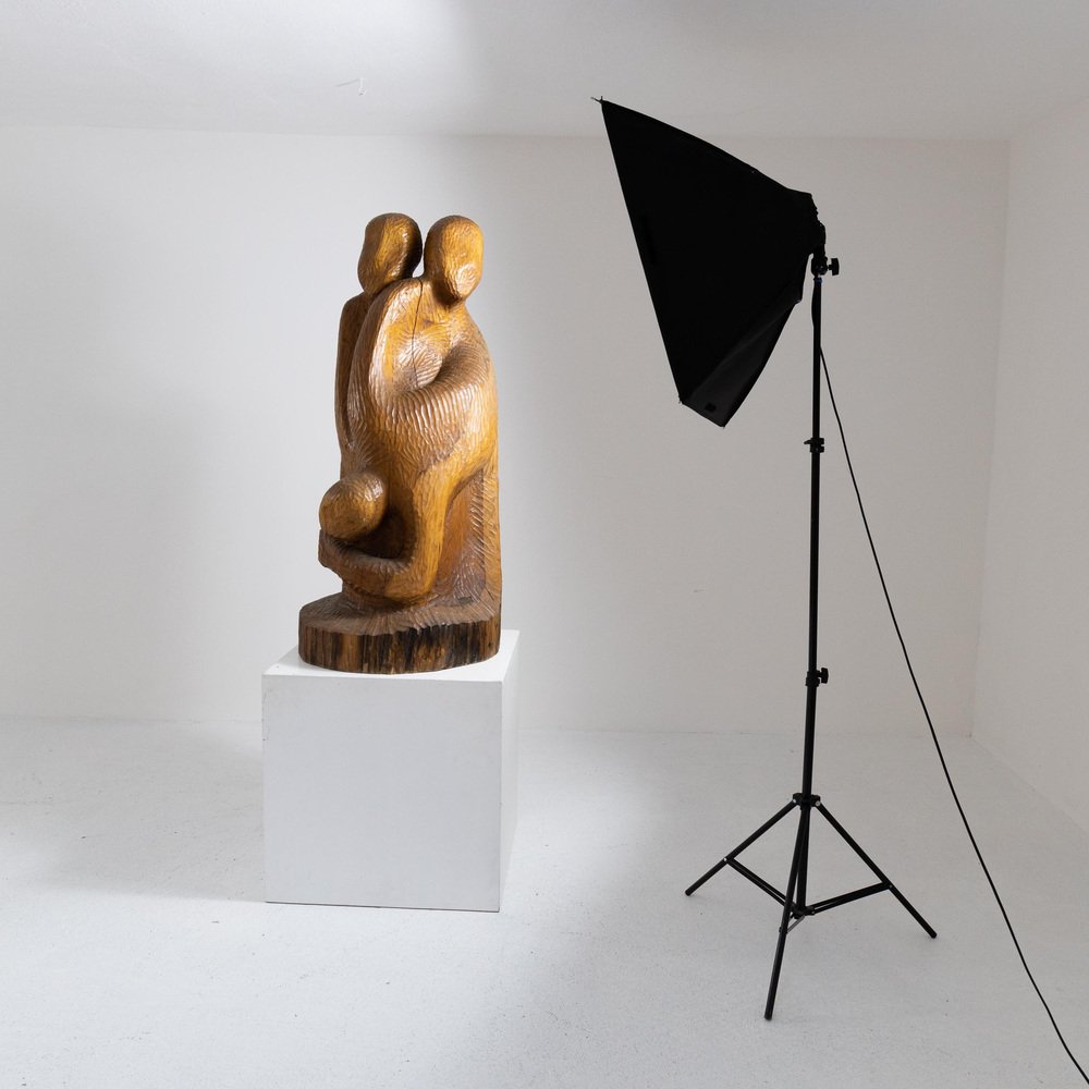 Giovanni Mason, Figurative Sculpture, 1970s, Oak for sale at Pamono