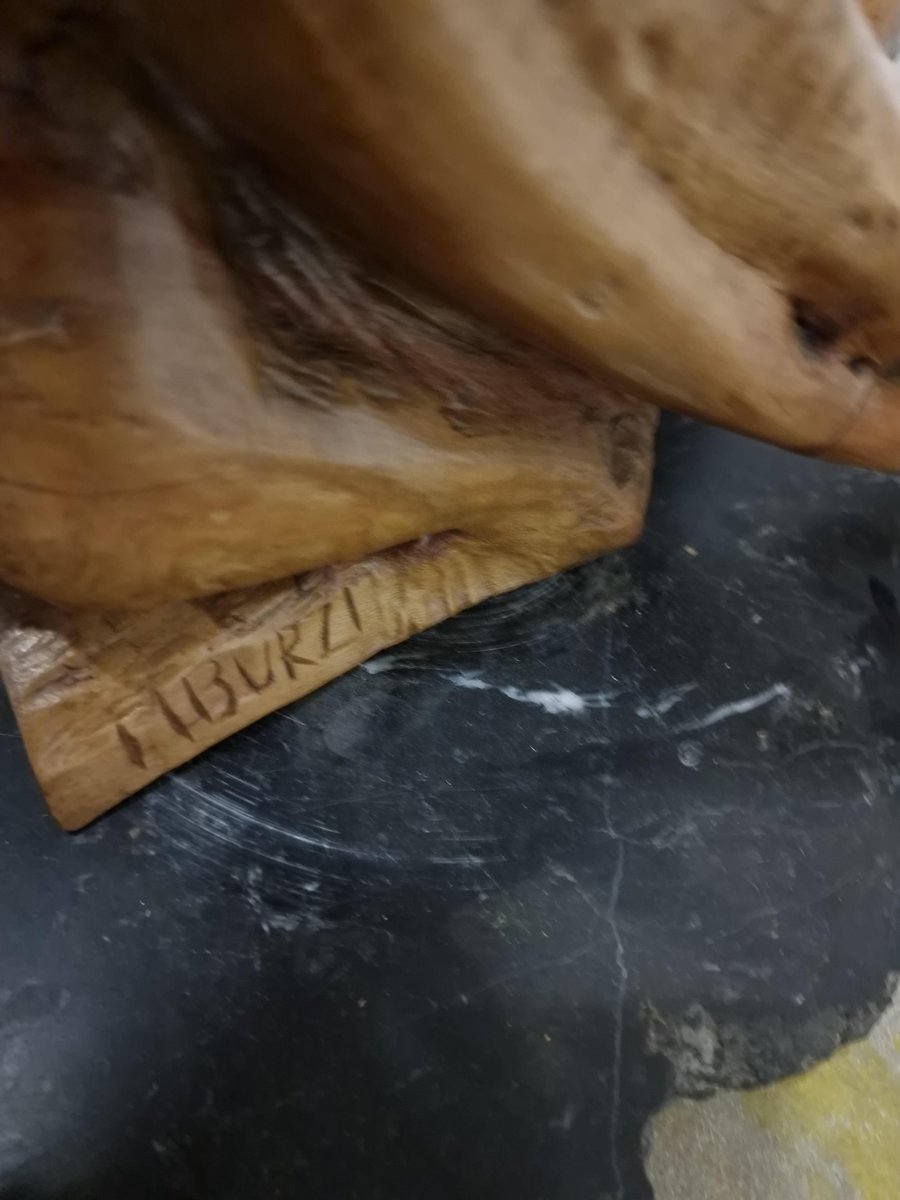 Tiburzi, Large Christ Sculpture, Olive Wood, 1920s for sale at Pamono