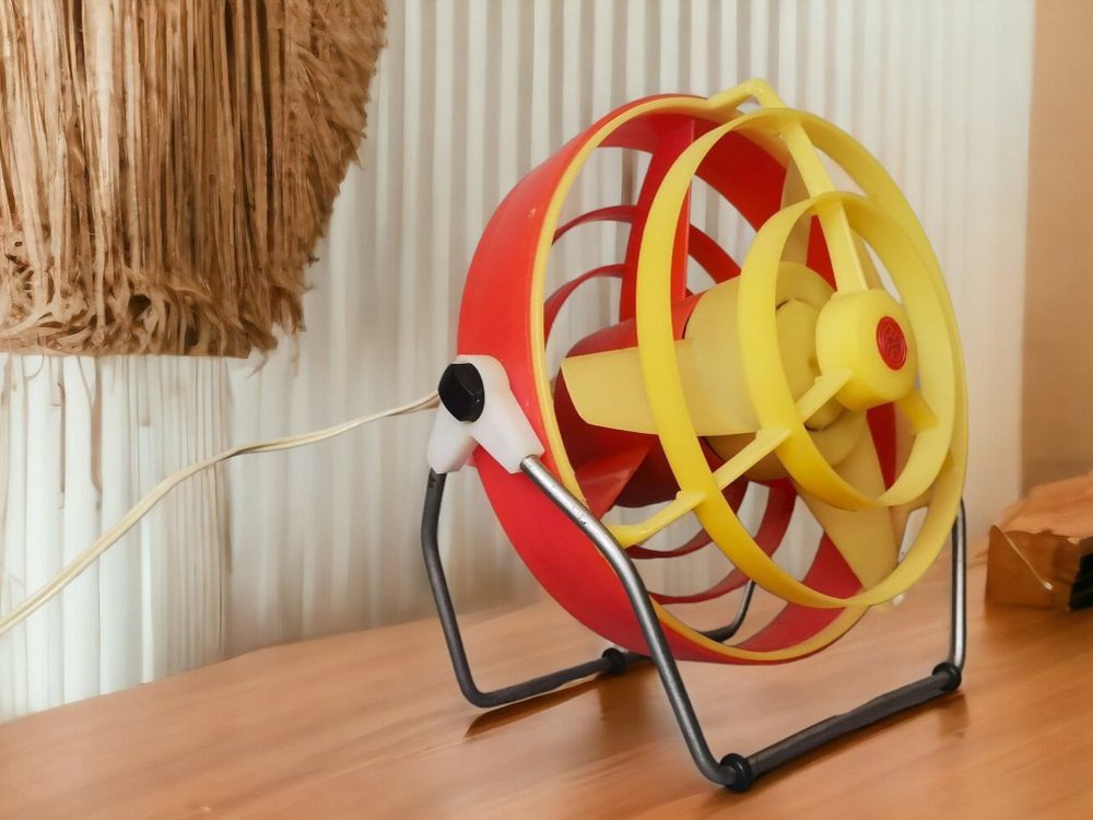 Mid-Century Rotating Electric Air Ventilator, 1970s for sale at Pamono