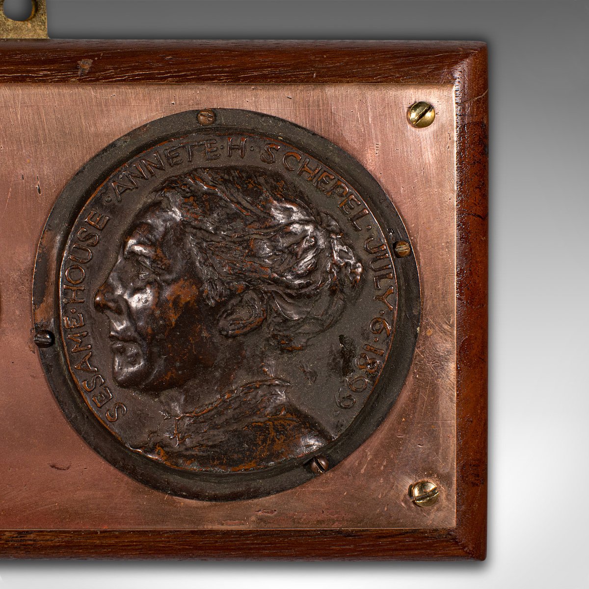 Antique Mounted Portrait Plaque, 1890s for sale at Pamono