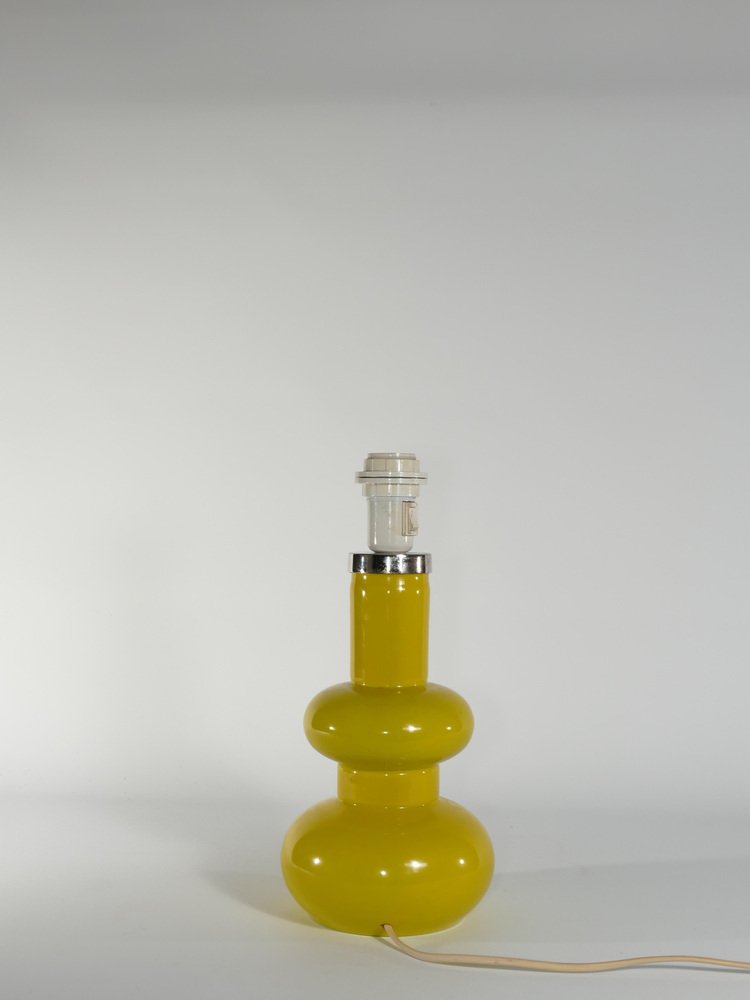Mid-Century Modern Bright Yellow Glass Table Lamp by Orrefors, 1960s ...