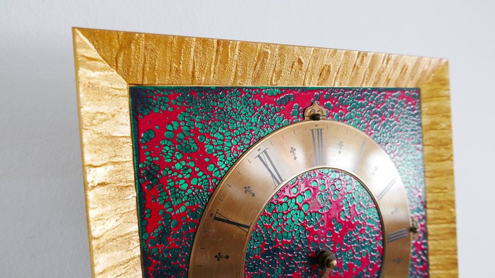 Atlanta Exclusive Wall Clock in Enamel & Gold Plating from Hermle ...