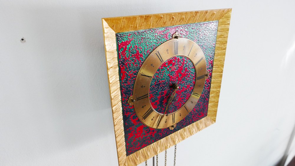 Atlanta Exclusive Wall Clock in Enamel & Gold Plating from Hermle ...