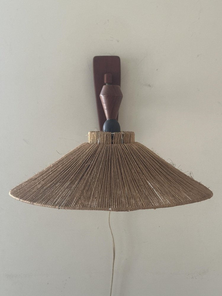 Tell Teck Telege and Vintage Temde Leuchten Design 1960s Teak and Brass ...