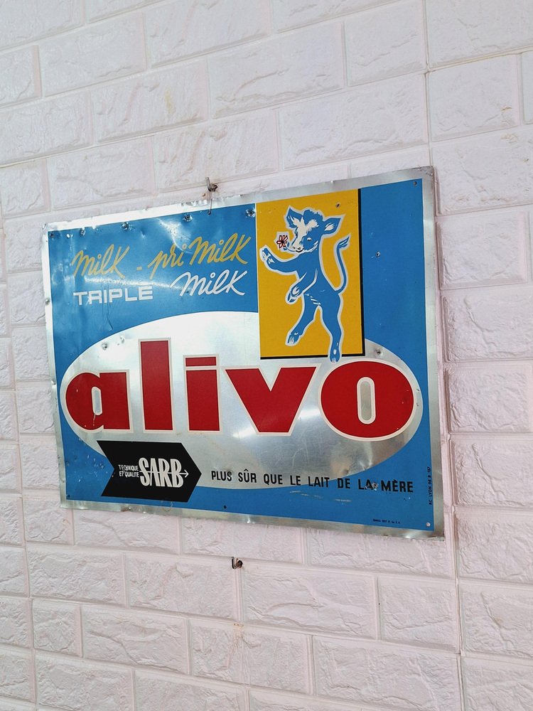 Alivo Milk Shop Advertisement Sign, 1970s for sale at Pamono