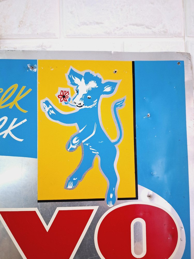 Alivo Milk Shop Advertisement Sign, 1970s for sale at Pamono