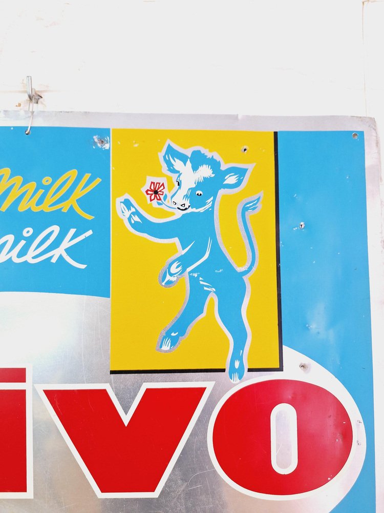 Alivo Milk Shop Advertisement Sign, 1970s for sale at Pamono