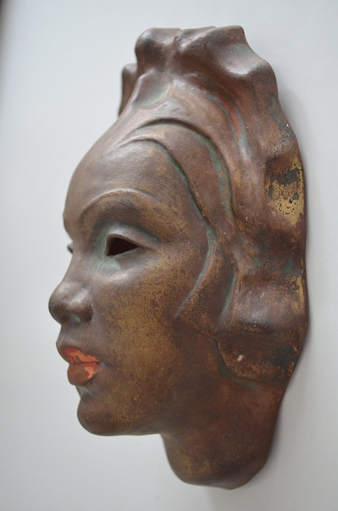 Ceramic Wall Mask by Kit, 1920 for sale at Pamono