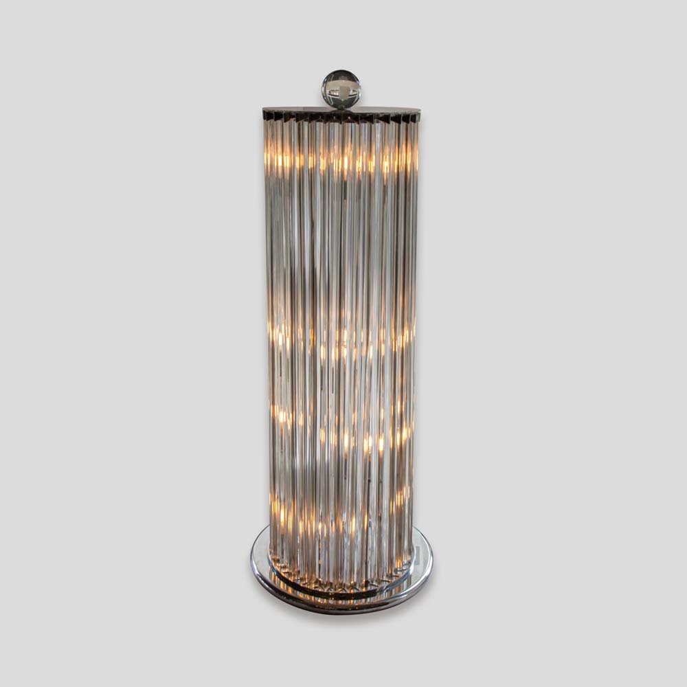 Triedri Murano Glass Column Floor Lamp, 1970s for sale at Pamono