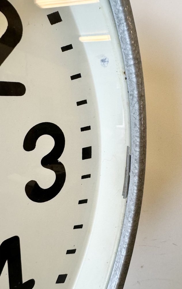 Large Industrial Double Sided Railway or Factory Clock from Pragotron ...