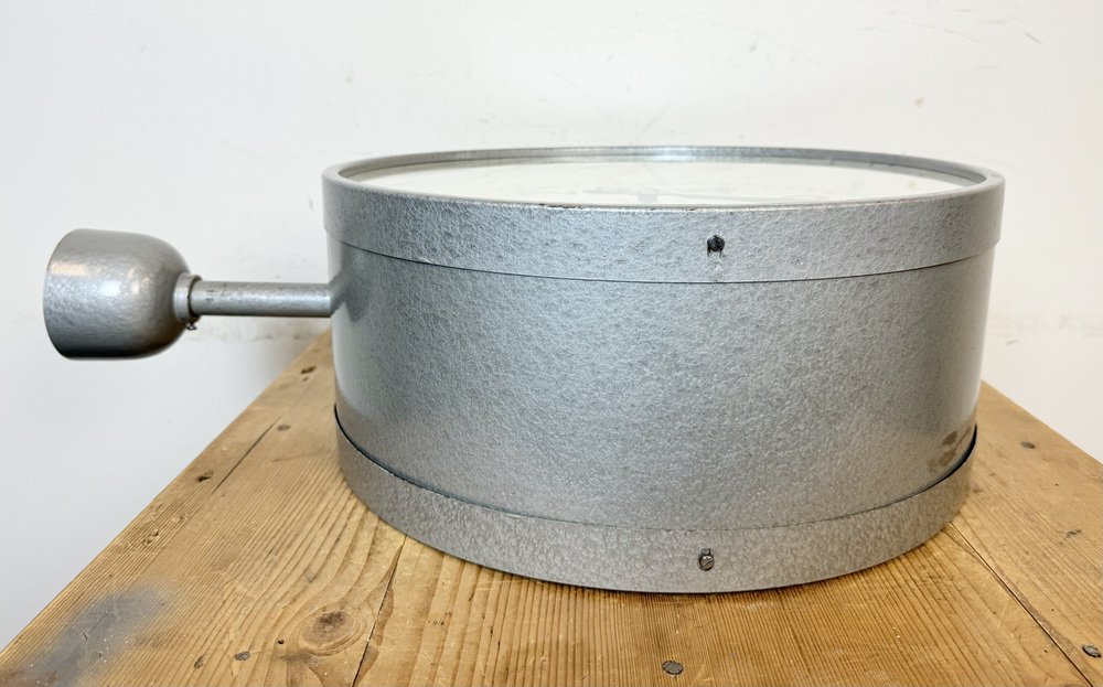 Large Industrial Double Sided Railway or Factory Clock from Pragotron ...