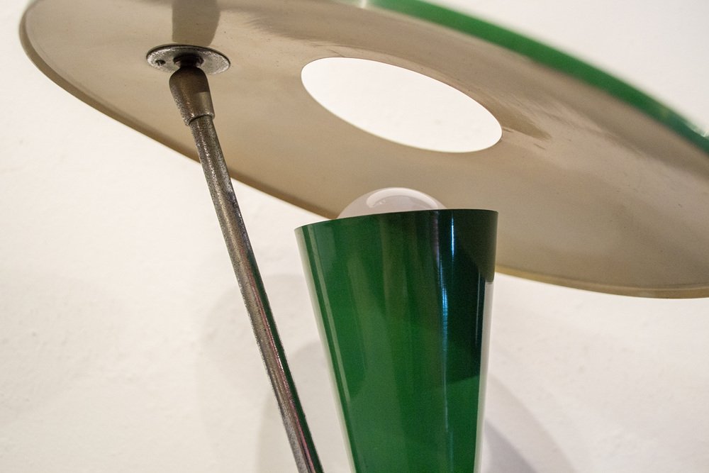 Vintage Italian Aluminum Lacquin and Rubber Lamp, 1960s for sale at Pamono