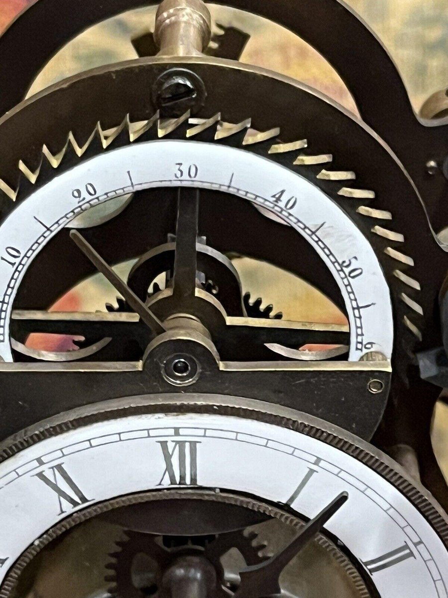 Skeleton Clock with Case and Key for sale at Pamono