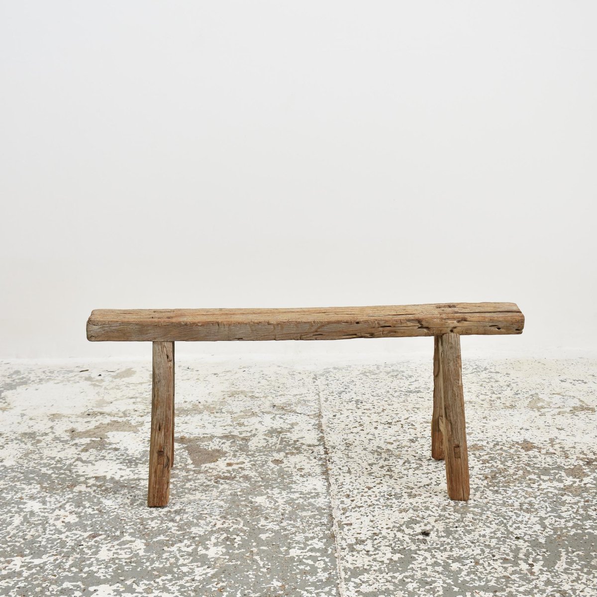 Antique Rustic Elm Pig Bench for sale at Pamono