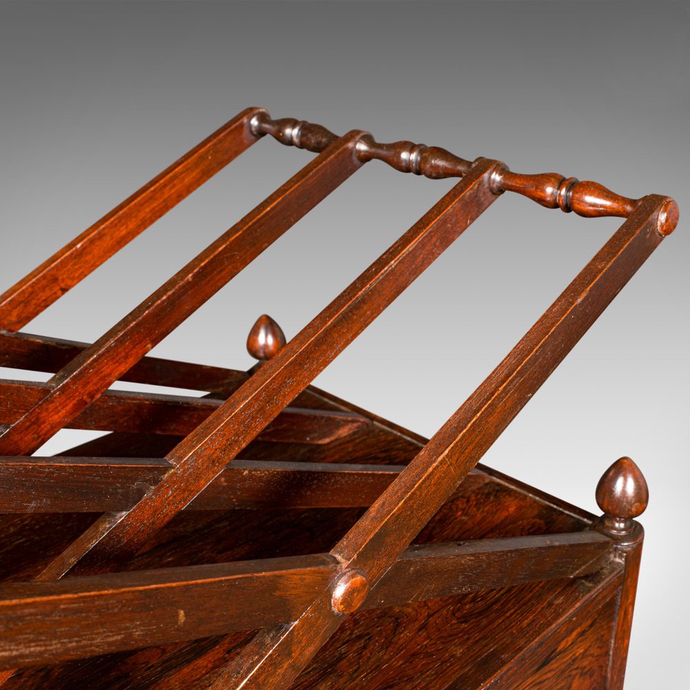 Antique English Regency Canterbury Magazine Rack for sale at Pamono