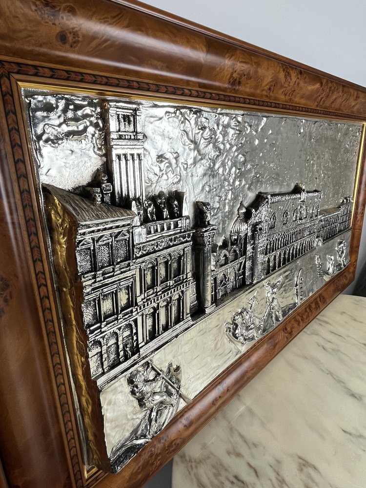 Large Silver Bas Relief of St. Mark's Square, Venice, 1980s for sale at ...
