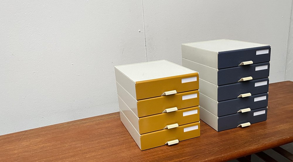 Mid-Century German Space Age Modular Paper Office Tray Container from ...