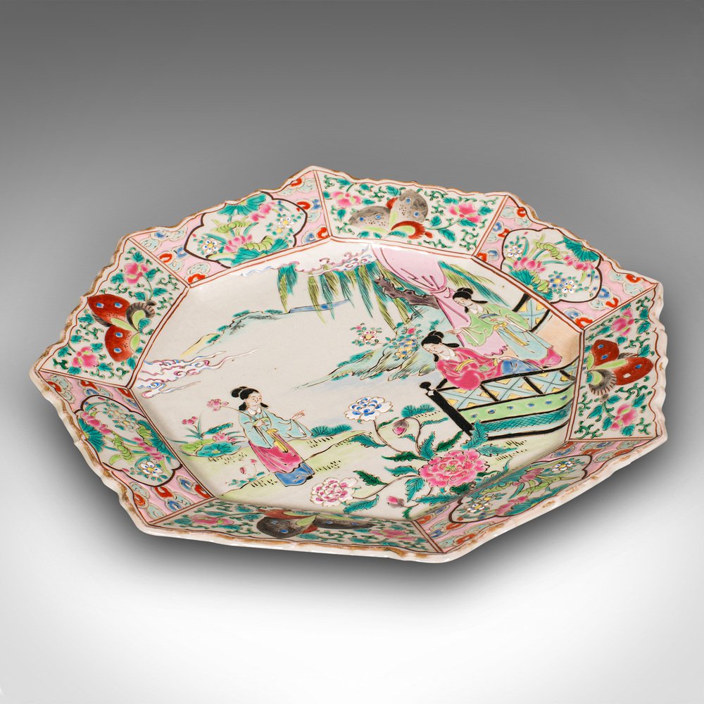 Meiji Era Victorian Ceramic Serving Plate, Japan, 1890s for sale at Pamono