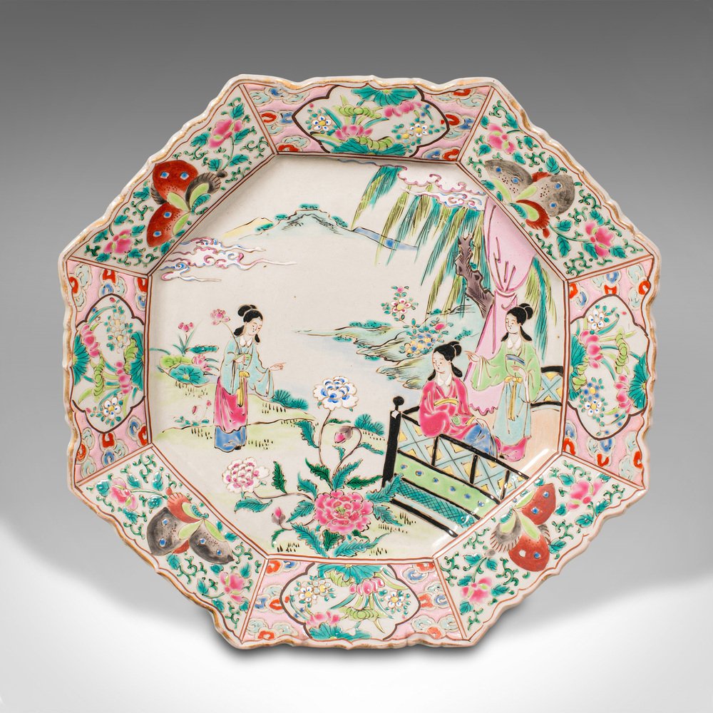 Meiji Era Victorian Ceramic Serving Plate, Japan, 1890s for sale at Pamono