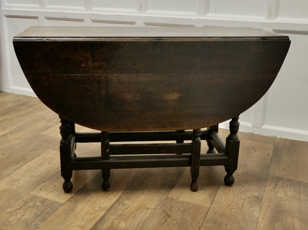 Early 19th Century Oak Gate Leg Dining Table for sale at Pamono