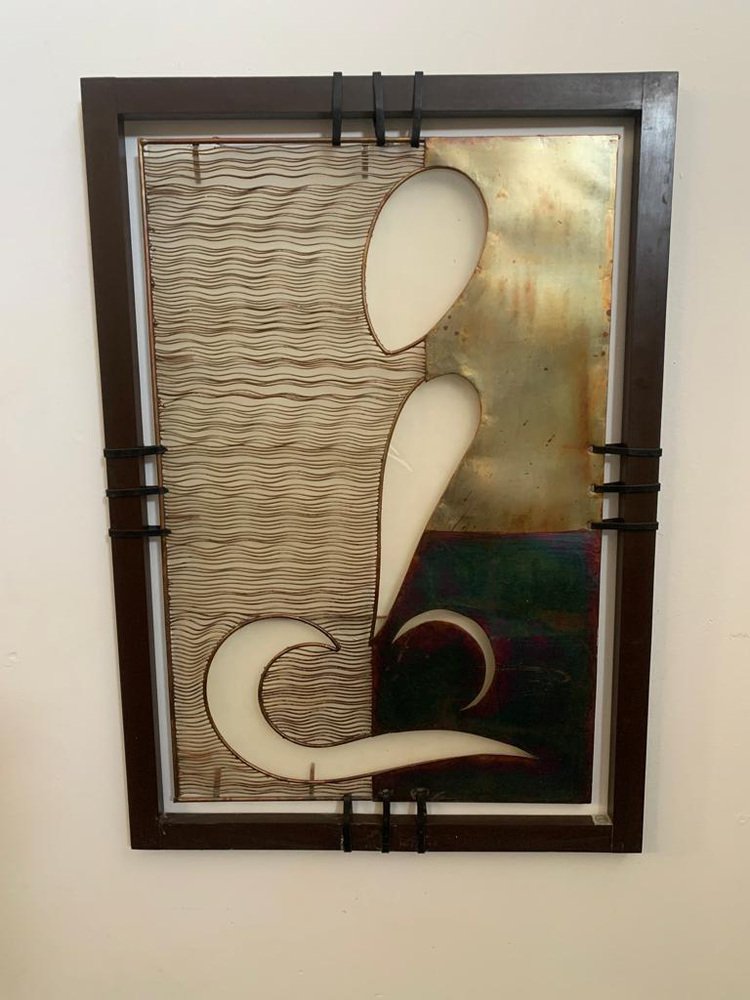 Panel with Female Figure in Meditative Pose for sale at Pamono