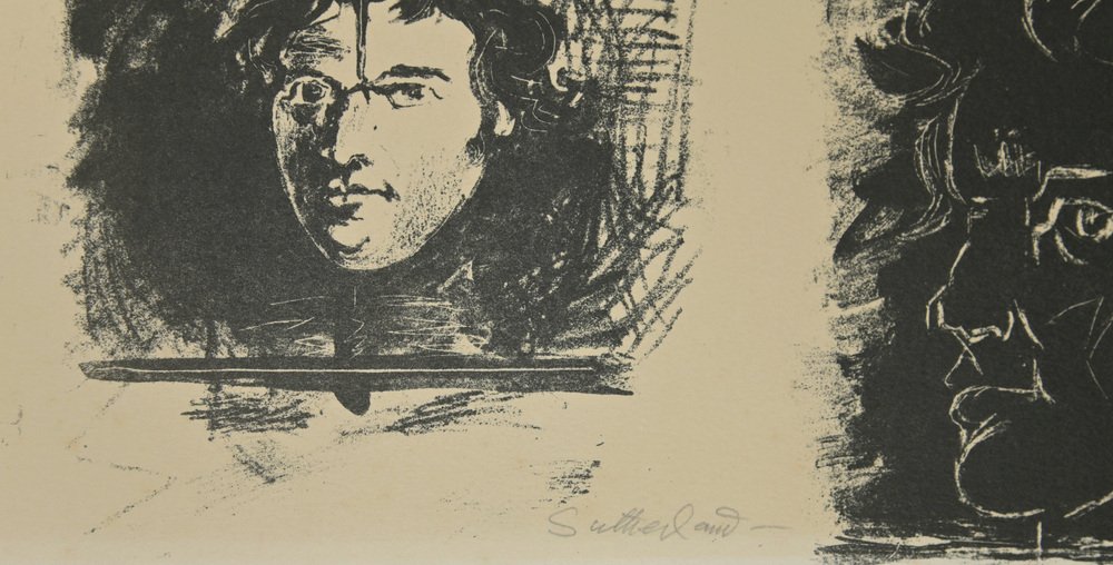 Graham Sutherland, Portrait, Lithograph, 1972 for sale at Pamono