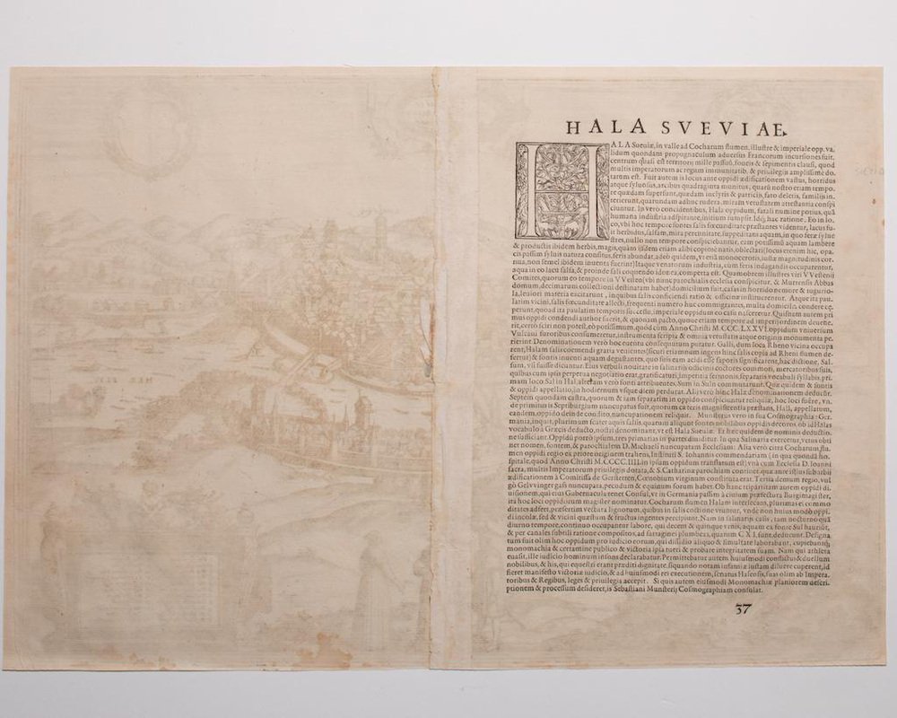 George Braun, Schwäbisch Hall, Etching, Late 16th Century for sale at ...