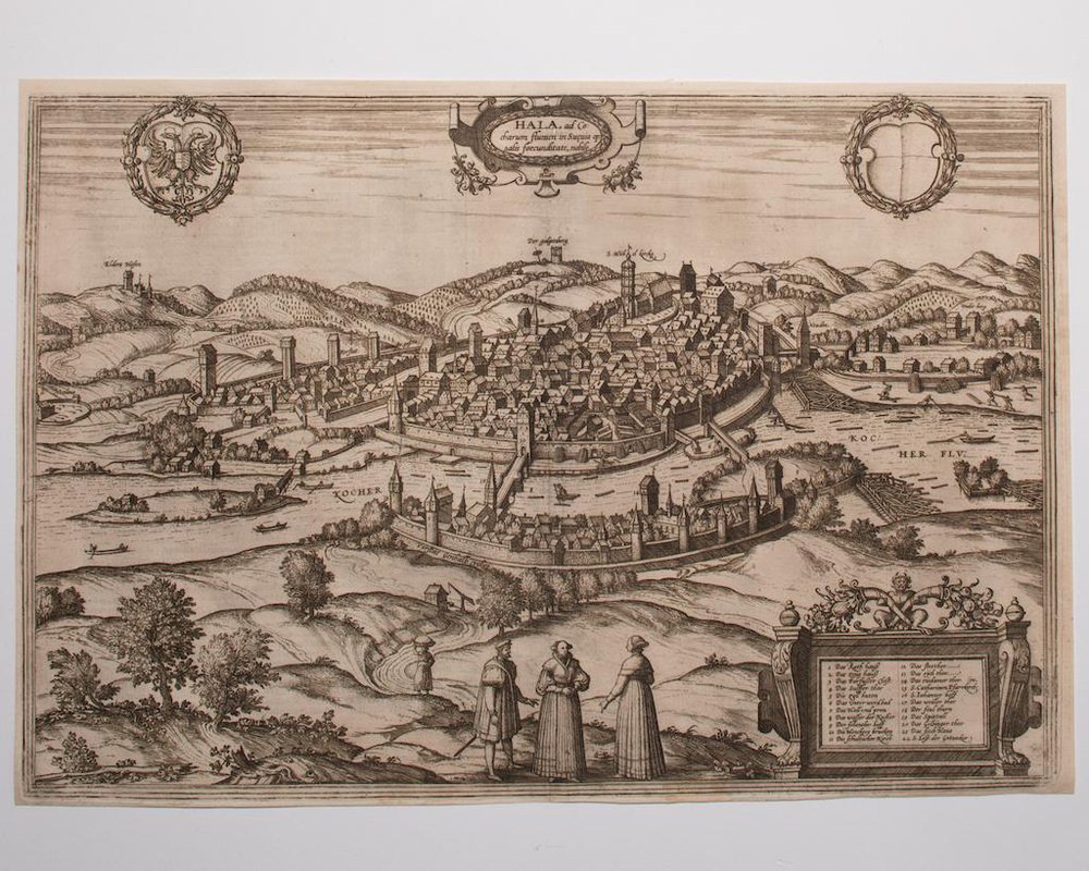 George Braun, Schwäbisch Hall, Etching, Late 16th Century for sale at ...