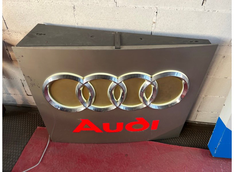 Audi Backlit NEON Sign, 1980s for sale at Pamono