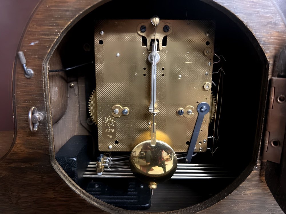 Vintage Fireplace Clock from Junghans for sale at Pamono