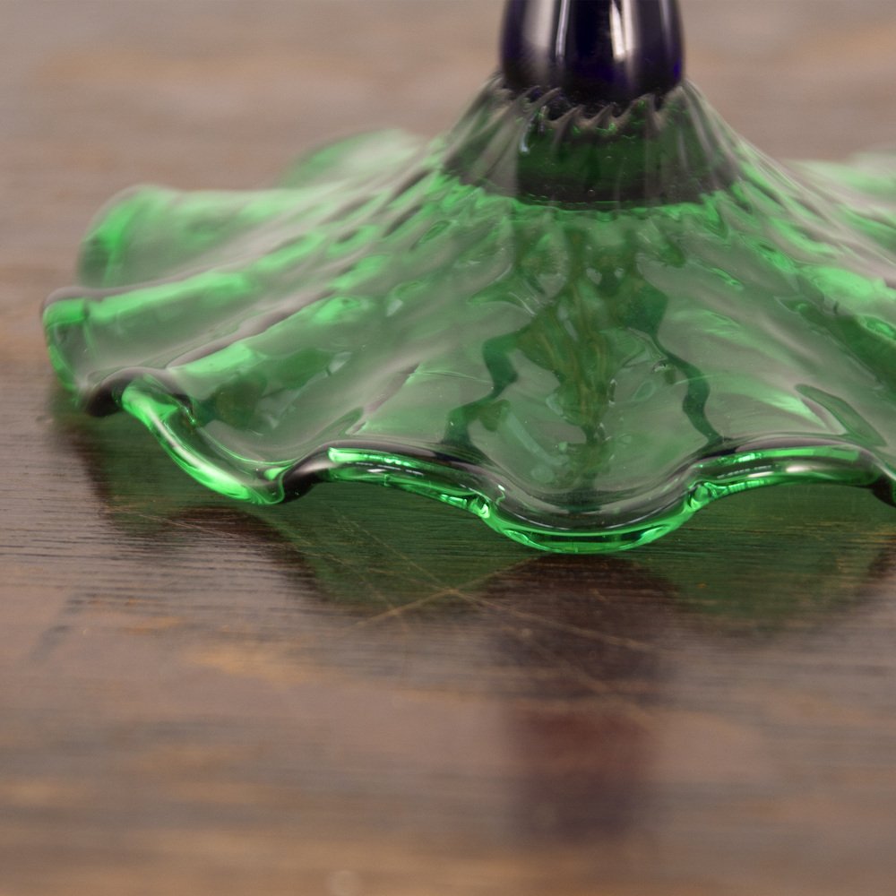 Vintage Italian Green Glass Lamp for sale at Pamono Vintage Italian Green Glass Lamp for sale at Pamono