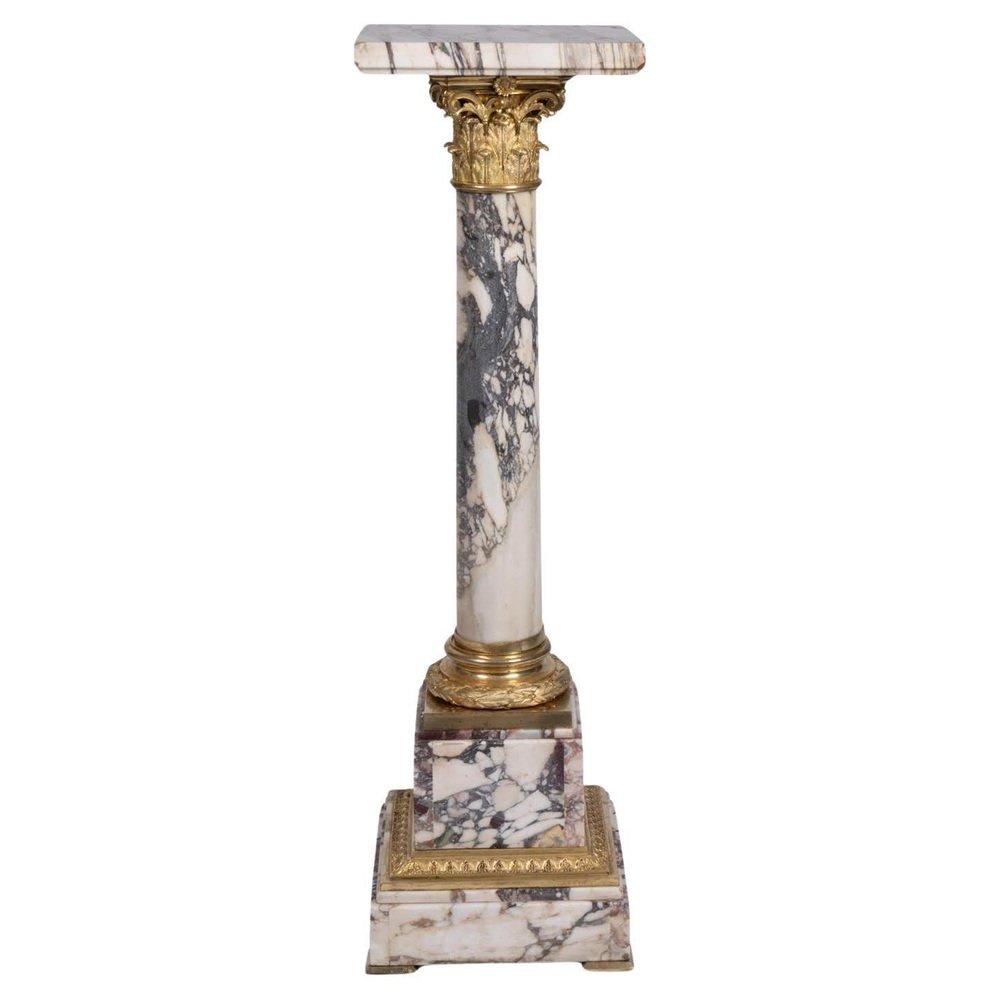 Column in Marble and Gilt Bronze for sale at Pamono