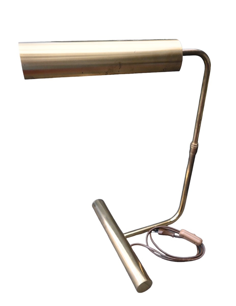 Gold Metal Desk Lamp by Christian Liaigre for sale at Pamono
