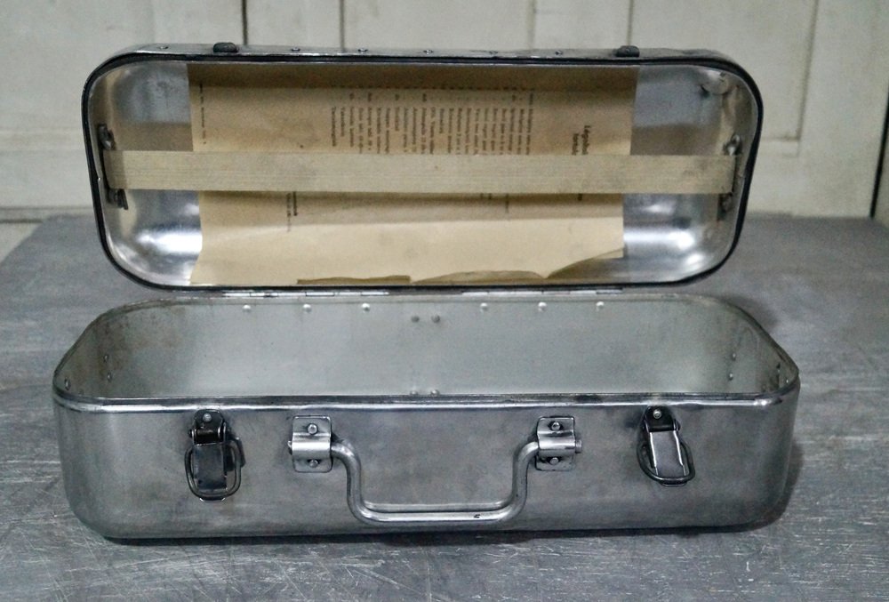 Vintage Aluminium First Aid Box, 1940s for sale at Pamono