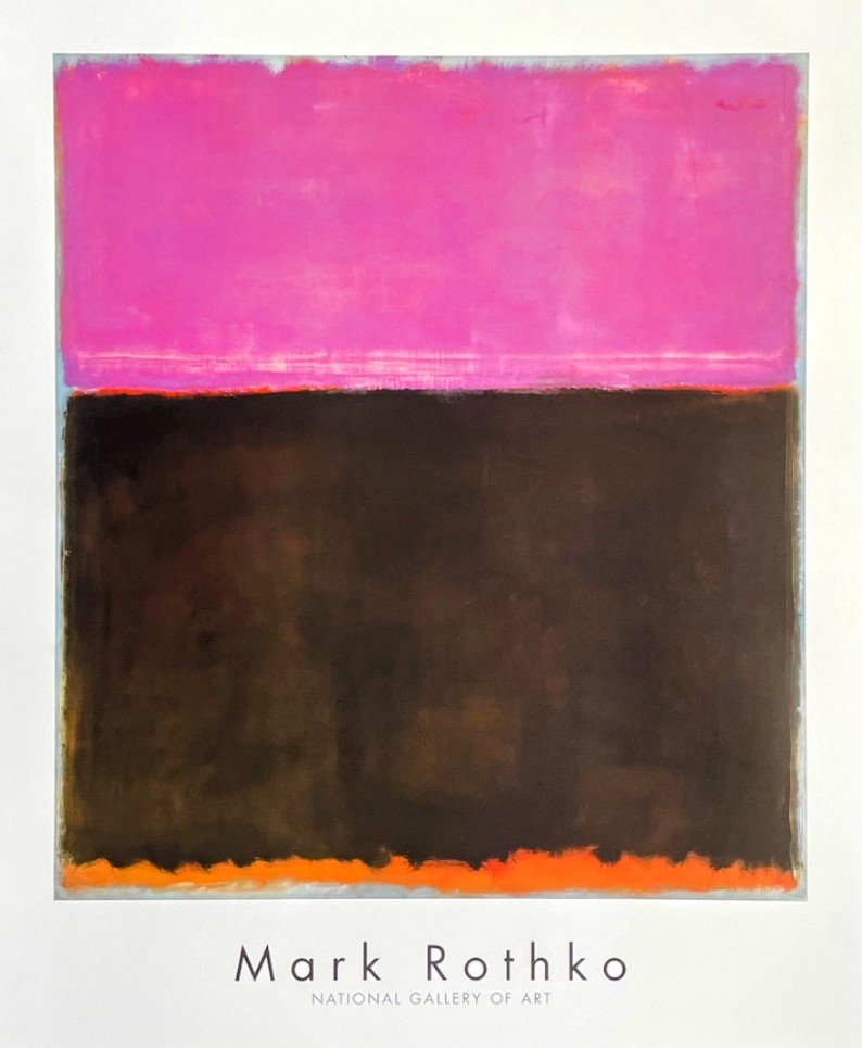 Mark Rothko, Pink, Schwarz, Orange Poster, 1953, Lithographie bei ...