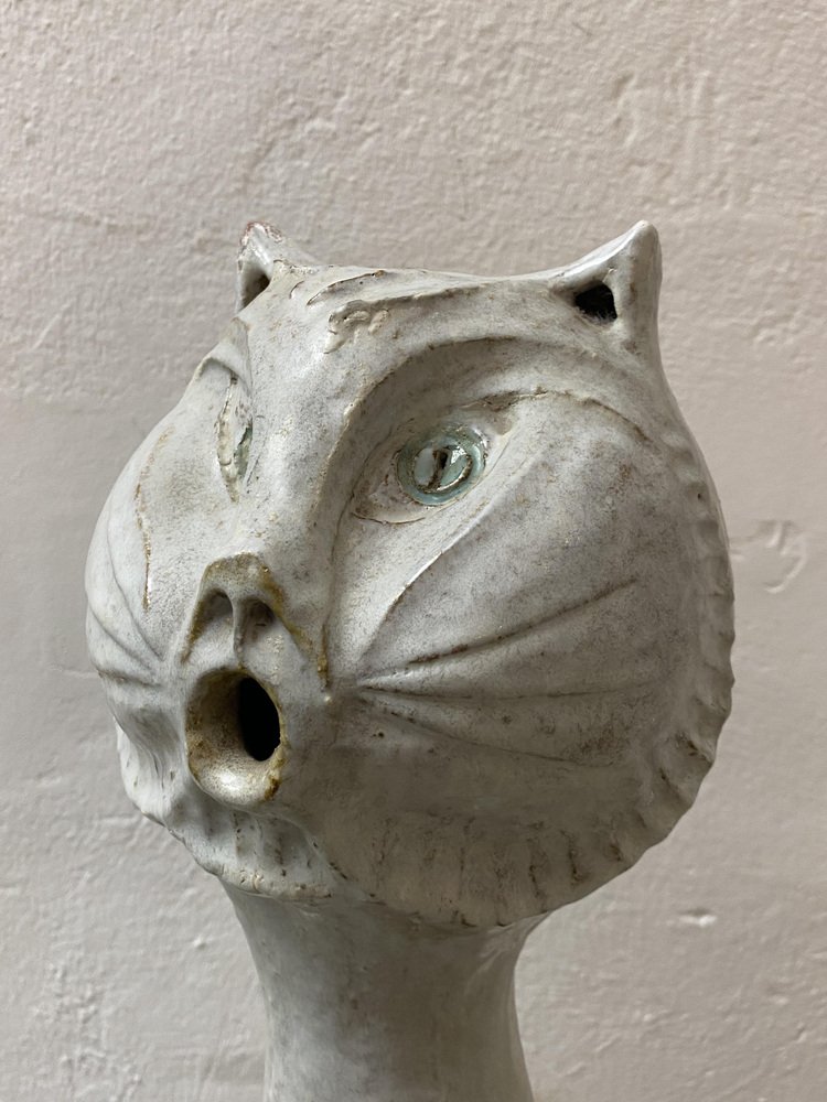 Mid-Century Studio Ceramic Cat Sculpture, 1968 for sale at Pamono