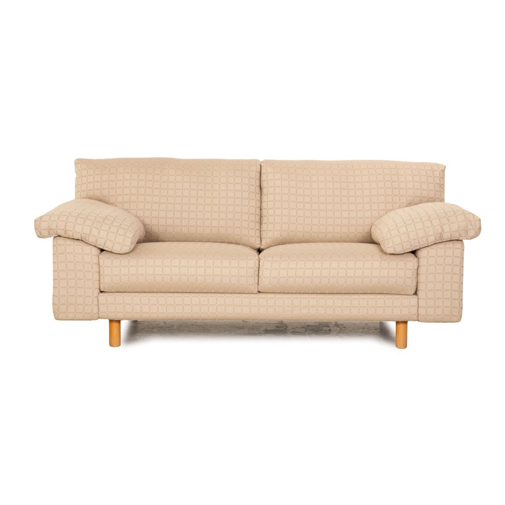 Vintage 2-Sitzer Sofa aus cremefarbenem Stoff bei Pamono kaufen