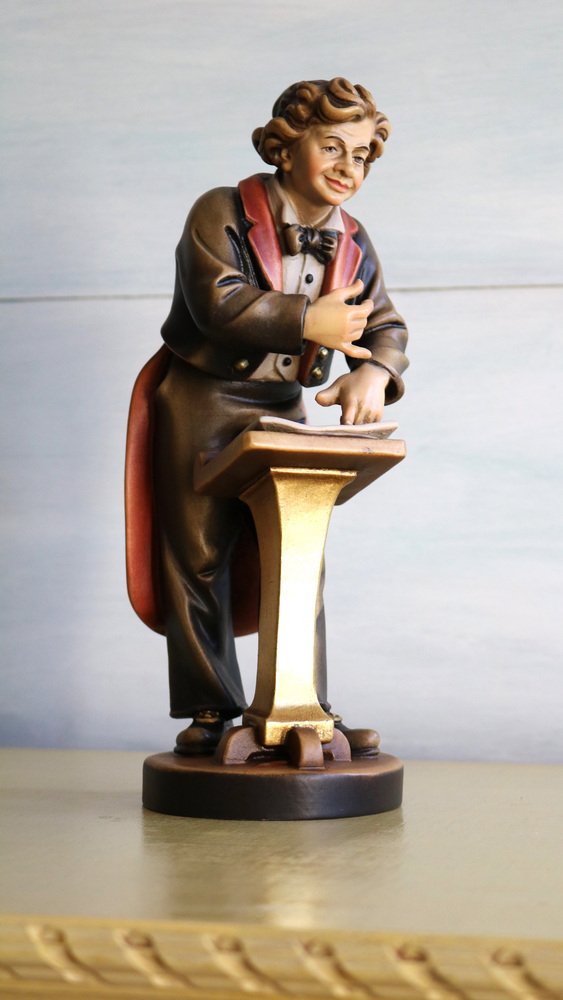 Maple Wood Sculpture of Conductor for sale at Pamono