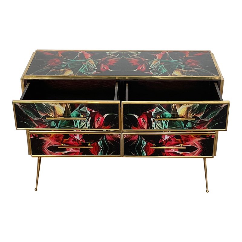Multicolor Murano Glass Dresser, 1980s for sale at Pamono