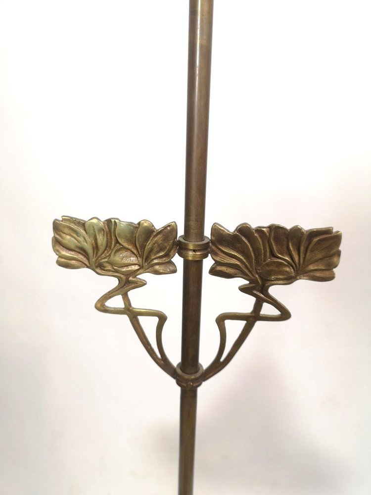 Art Nouveau Pendant Lamp with Green Glass Shade by Márton Horváth for ...