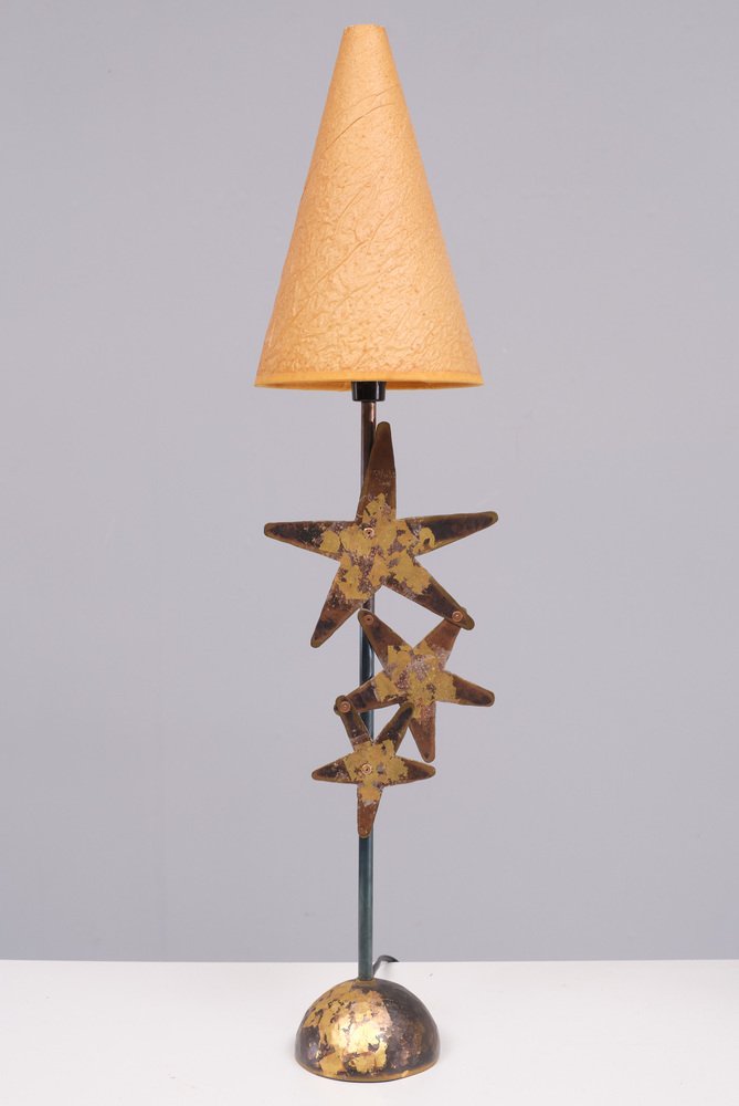 Brass Handmade Table Lamp by Robert Kostka, France, 1988 for sale at Pamono